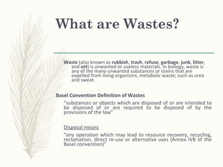 management of waste and its impacts | PPT