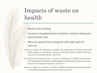 management of waste and its impacts | PPT