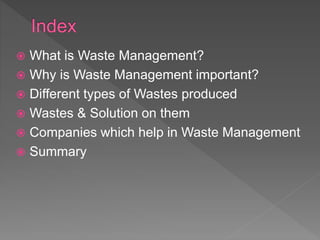 Waste management | PPTX
