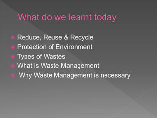 Waste management | PPTX