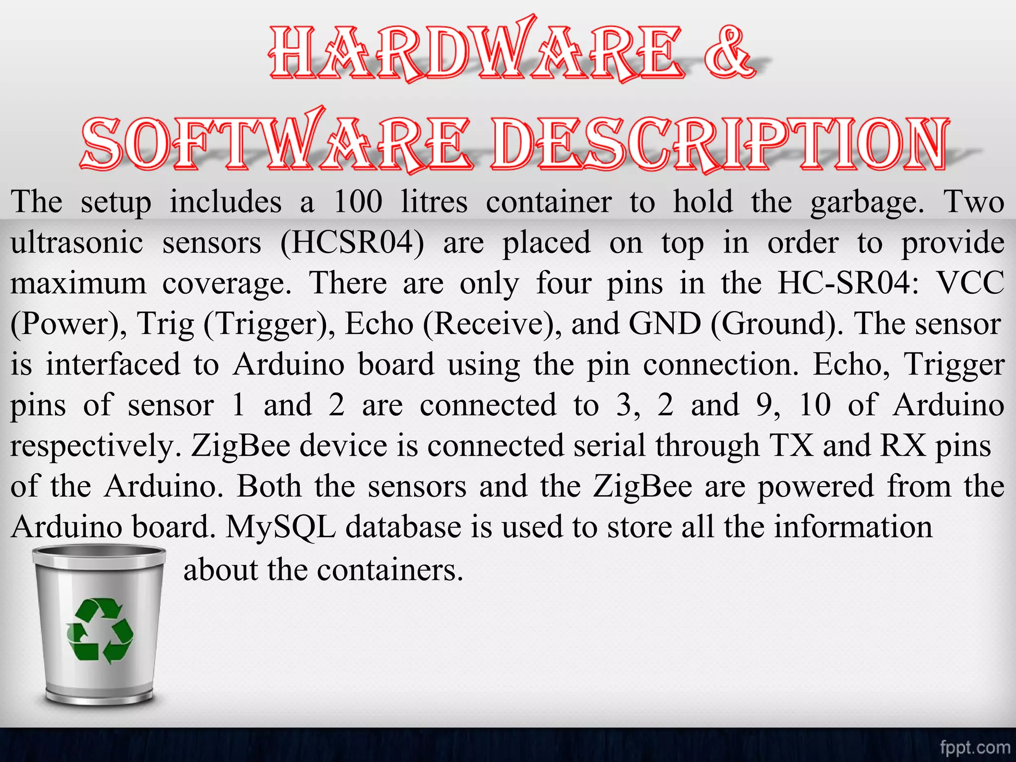 WASTE MANAGEMENT SYSTEM USING ZigBee NETWORK || NILESH JHA|| | PPT