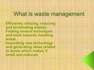 trends and challenges in waste management | PPTX