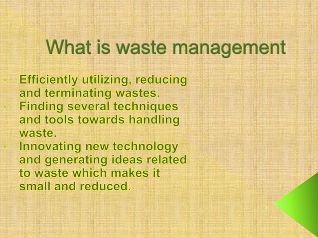 trends and challenges in waste management | PPT