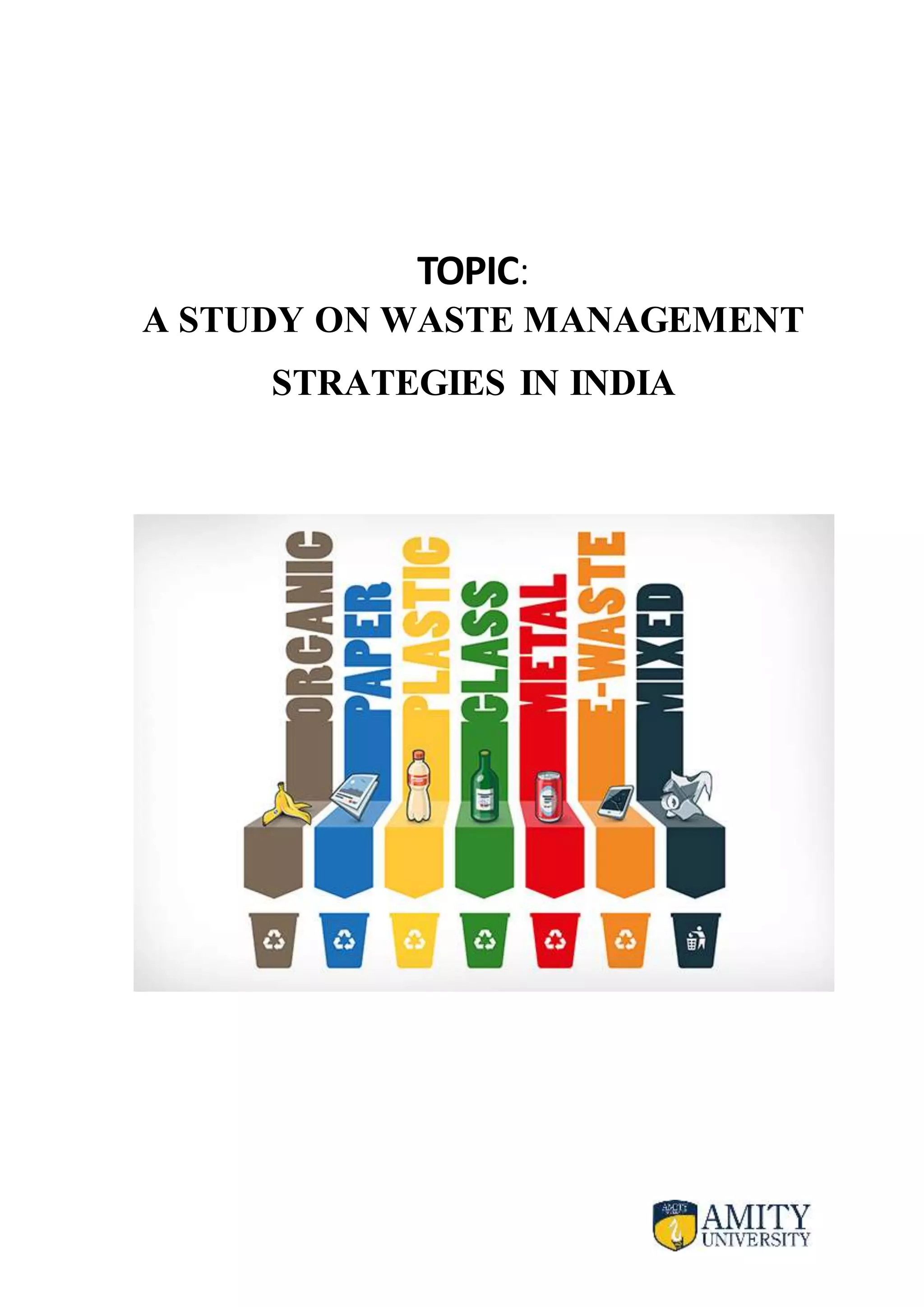 Waste management strategies in India. | DOCX