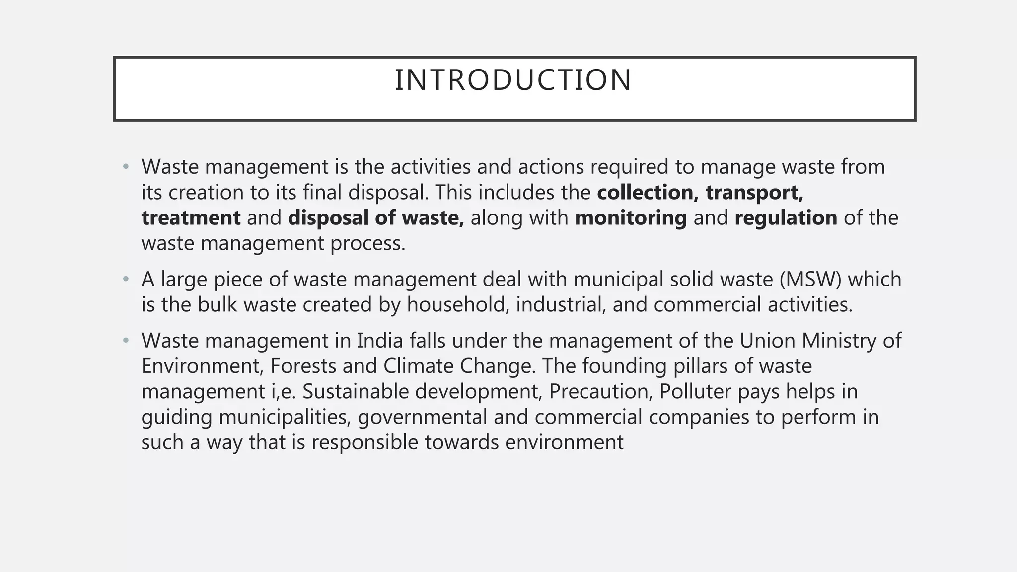 Waste management strategies in India. | PPTX