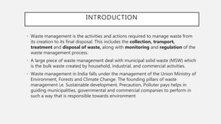 Waste management strategies in India. | PPTX