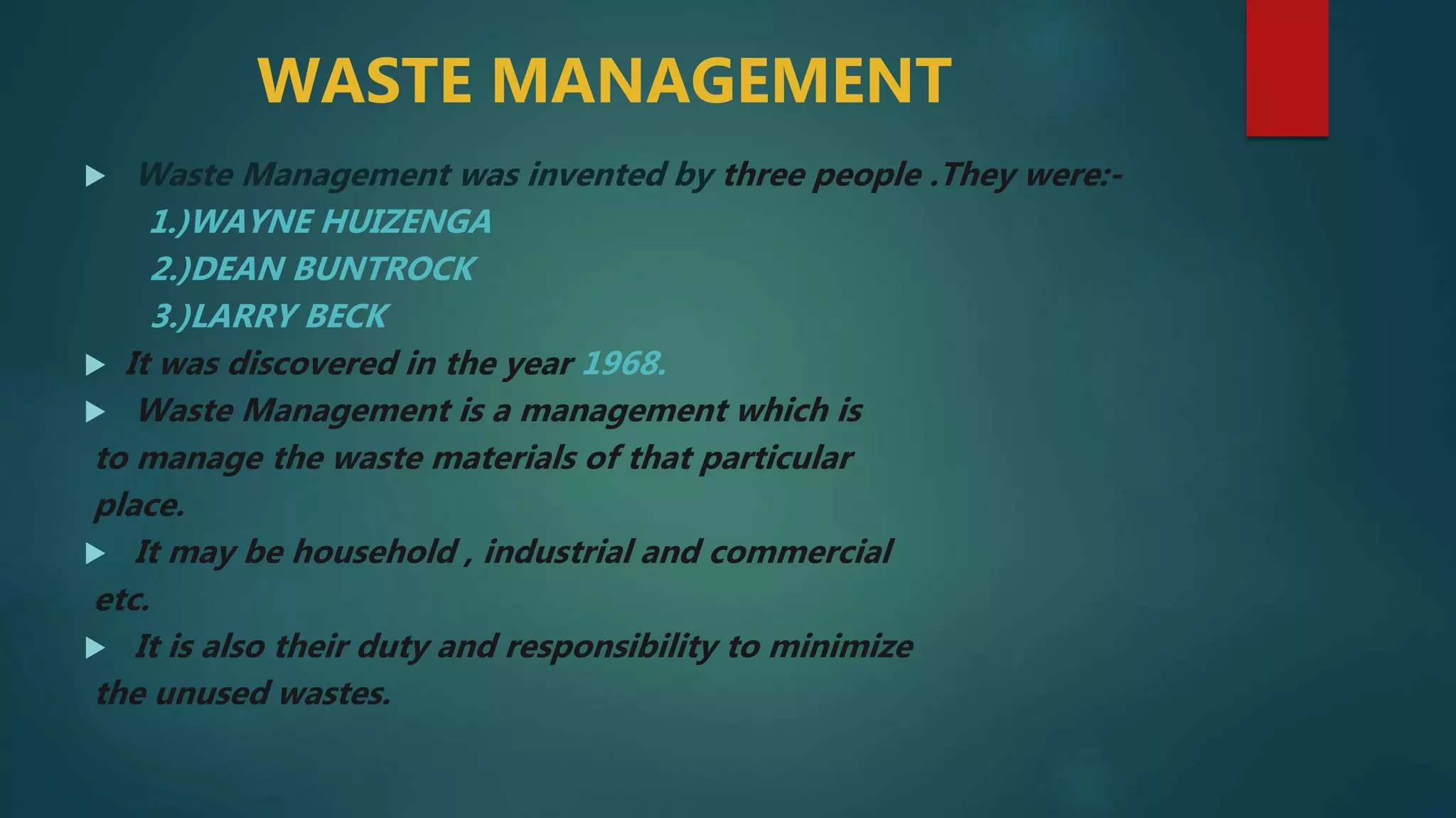 Waste Management | PPTX | Environmental Services Industry | Industries