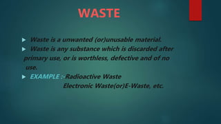 Waste Management | PPTX | Environmental Services Industry | Industries