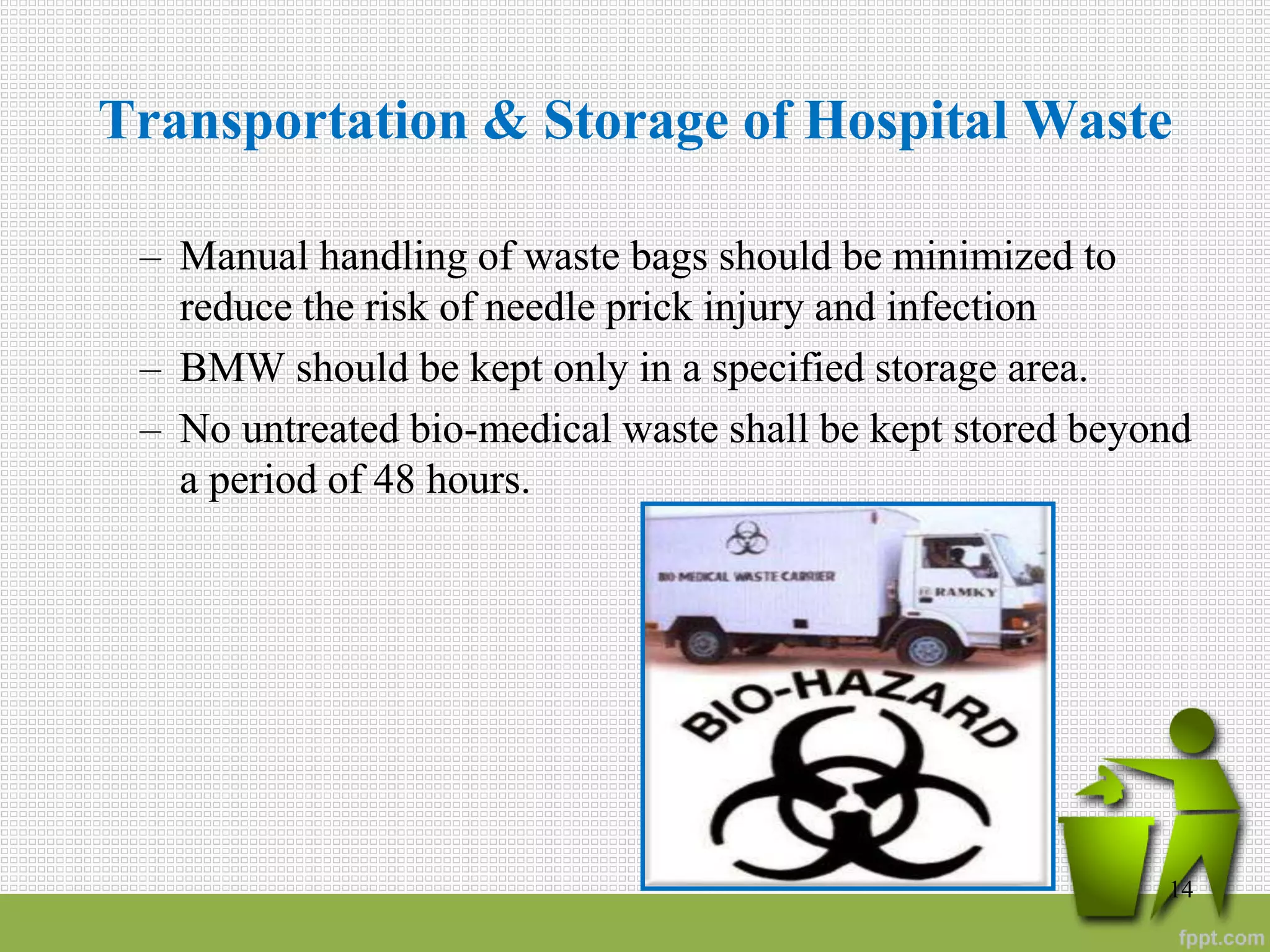 Waste management in the center and clinics | PPTX