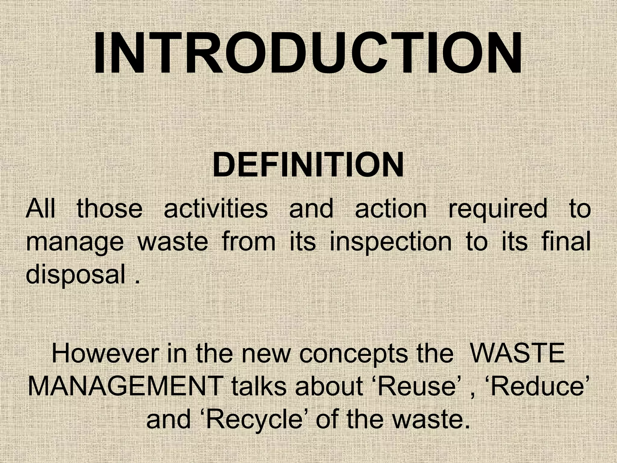 Waste management | PPTX | Indoor Environmental Quality | Home & Garden