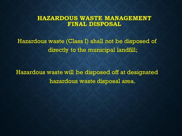Waste Management | Hazardous Waste Management | Gaurav Singh Rajput | PDF | Chemistry | Science