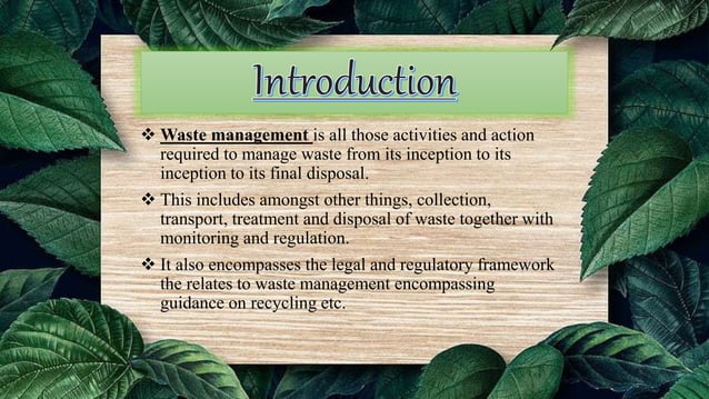 Waste Management | PPT