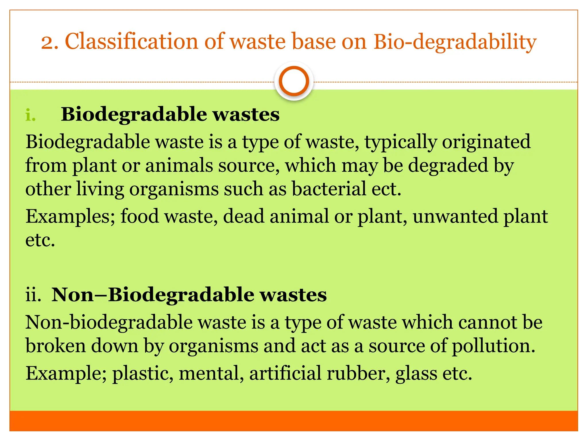 waste management: Definition of waste, types of wastes and their ...