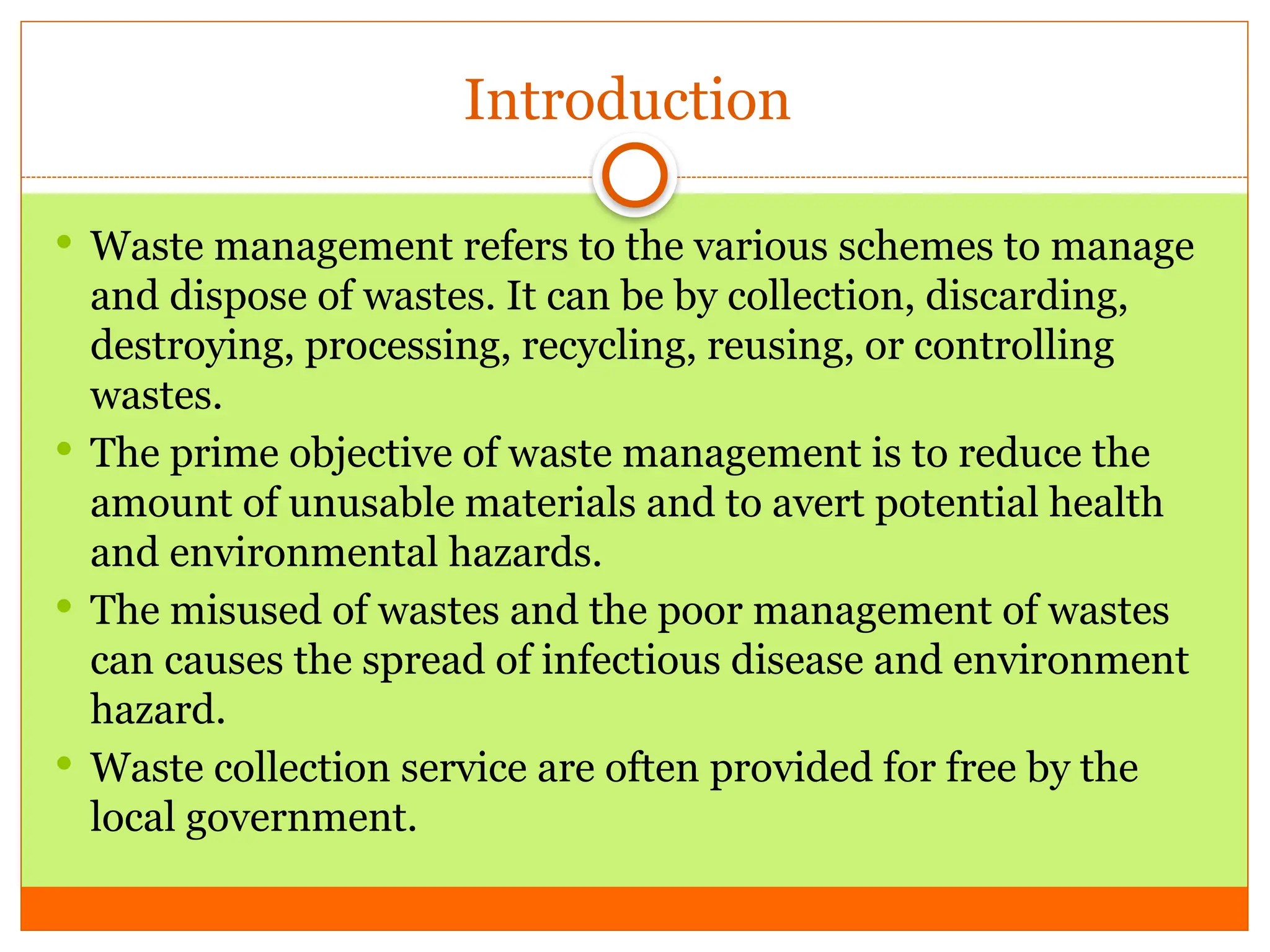 waste management: Definition of waste, types of wastes and their ...