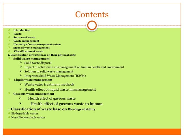 waste management: Definition of waste, types of wastes and their ...