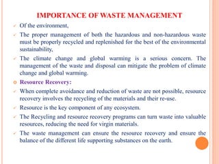 WASTE- TYPES, IMPACTS AND MANAGEMENT WITH AFFECTS | PDF