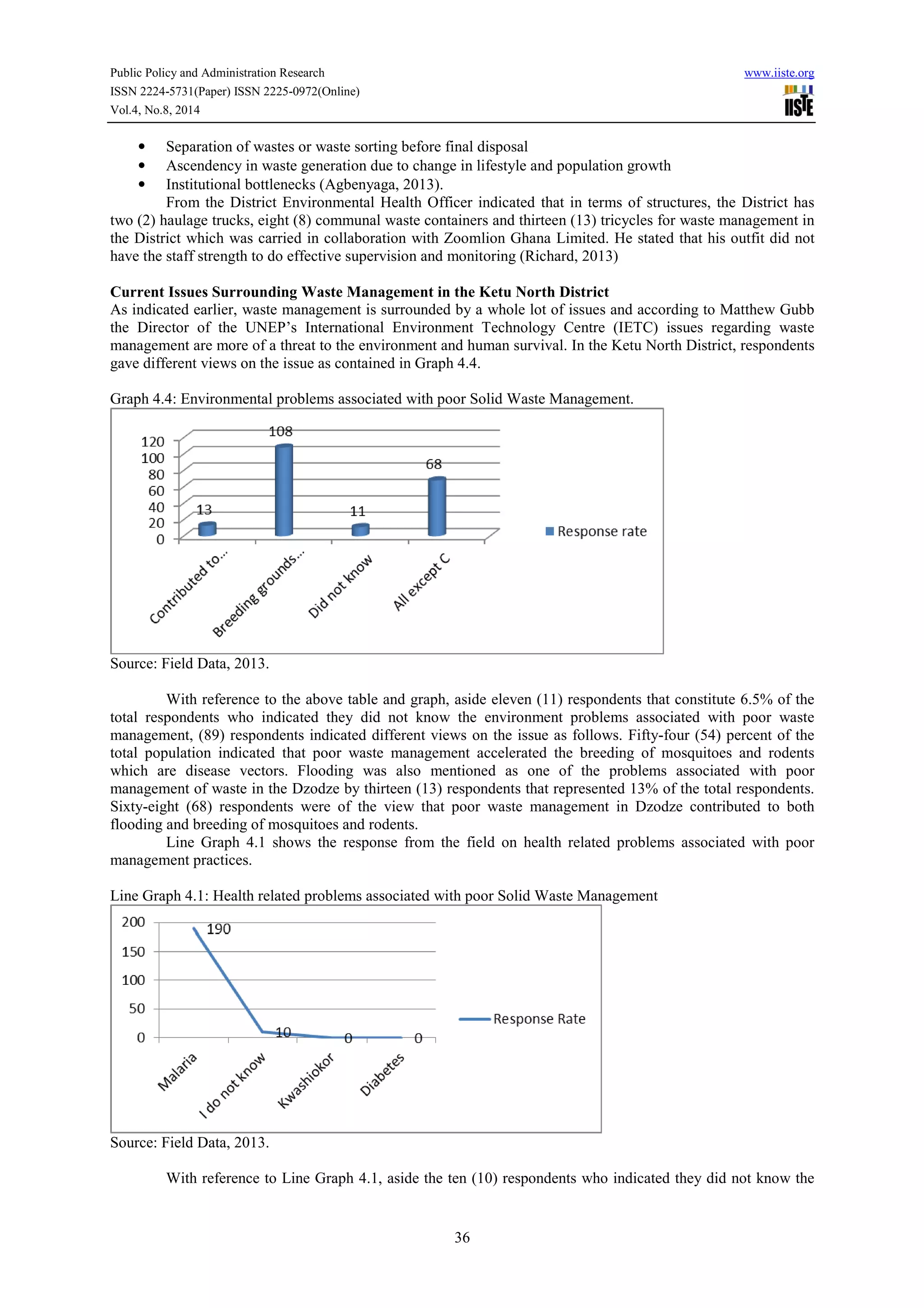 Waste management and environmental sustainability in ghana | PDF