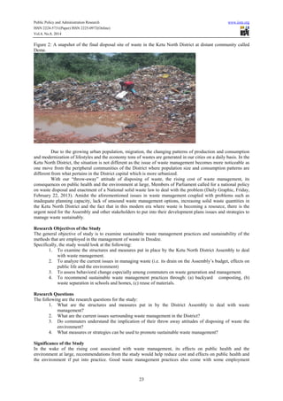 Waste management and environmental sustainability in ghana | PDF