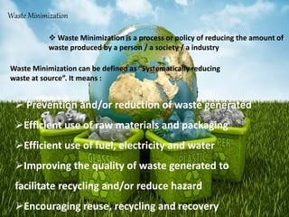 Waste Management and Waste Minimization | PPSX