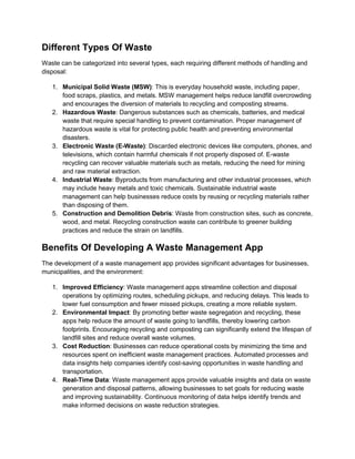 Complete Guide to Waste Management Apps: Types, Benefits & Features | PDF