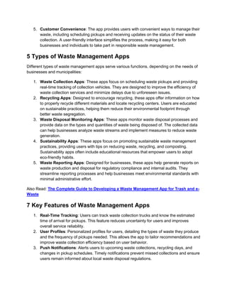 Complete Guide to Waste Management Apps: Types, Benefits & Features | PDF