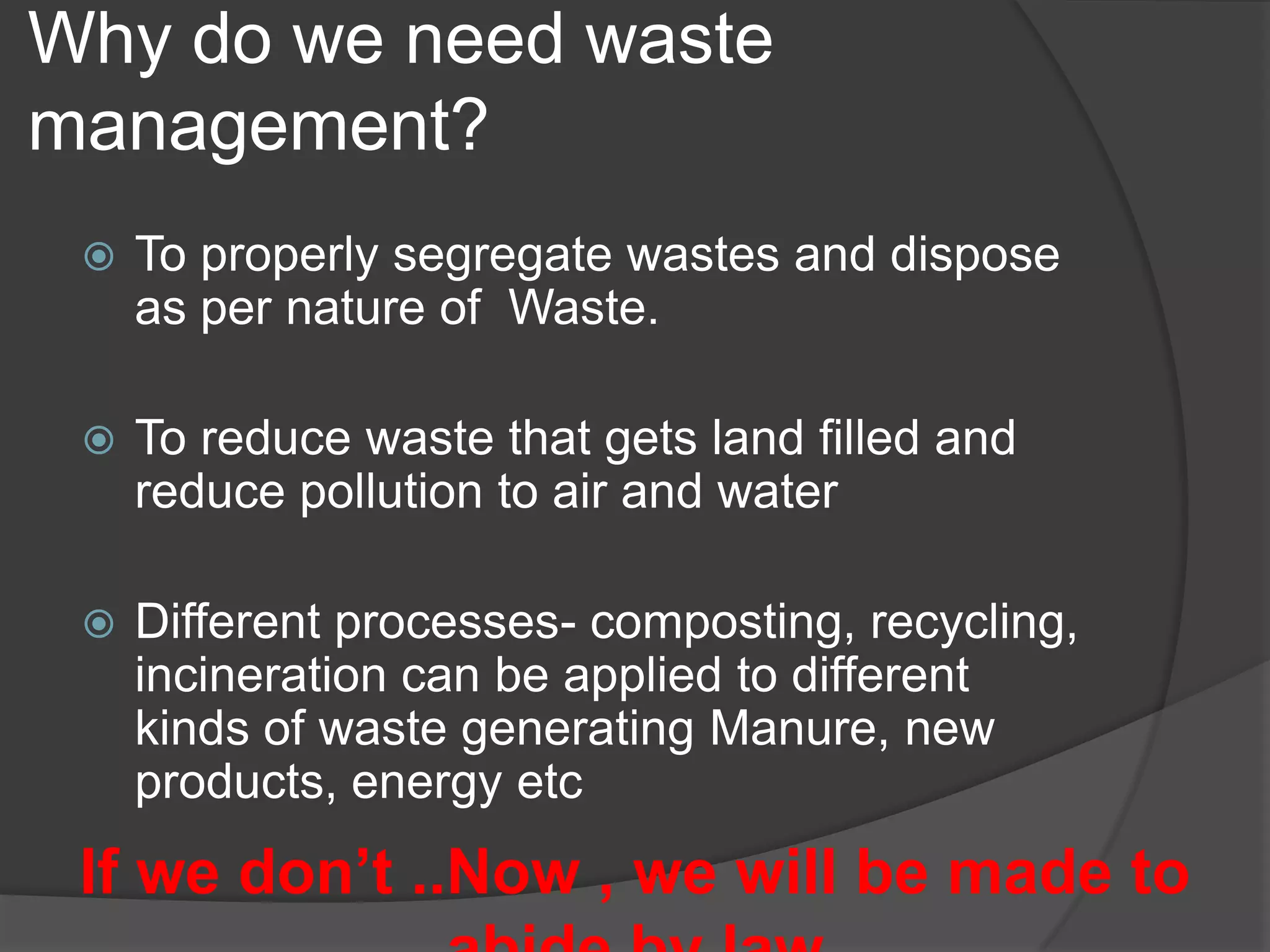 Waste Management Awareness -BBMP-BANGALORE | PPTX