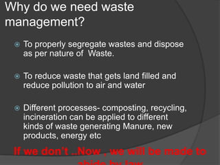 Waste Management Awareness -BBMP-BANGALORE | PPTX