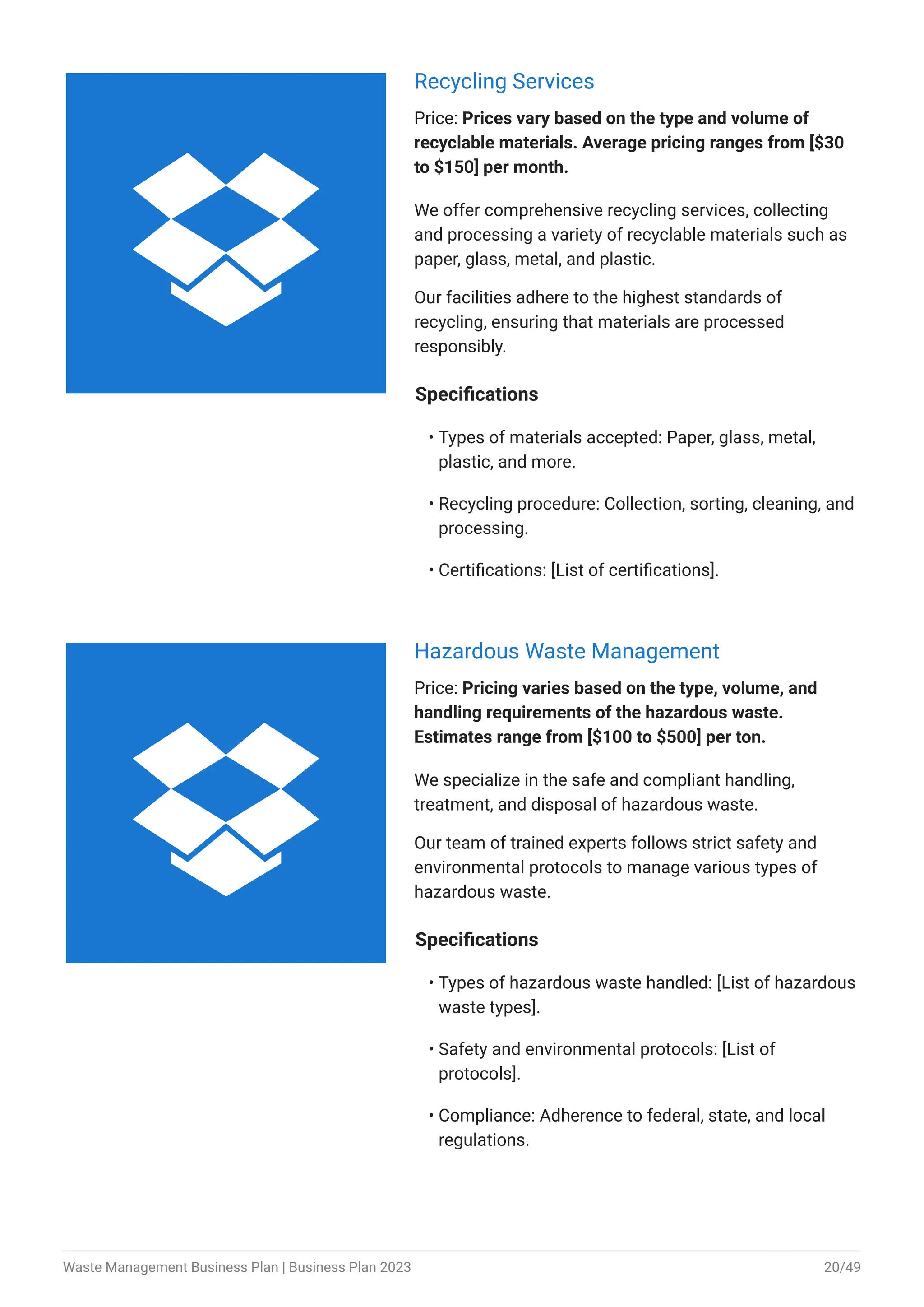 Waste Management Business Plan Examples. | PDF