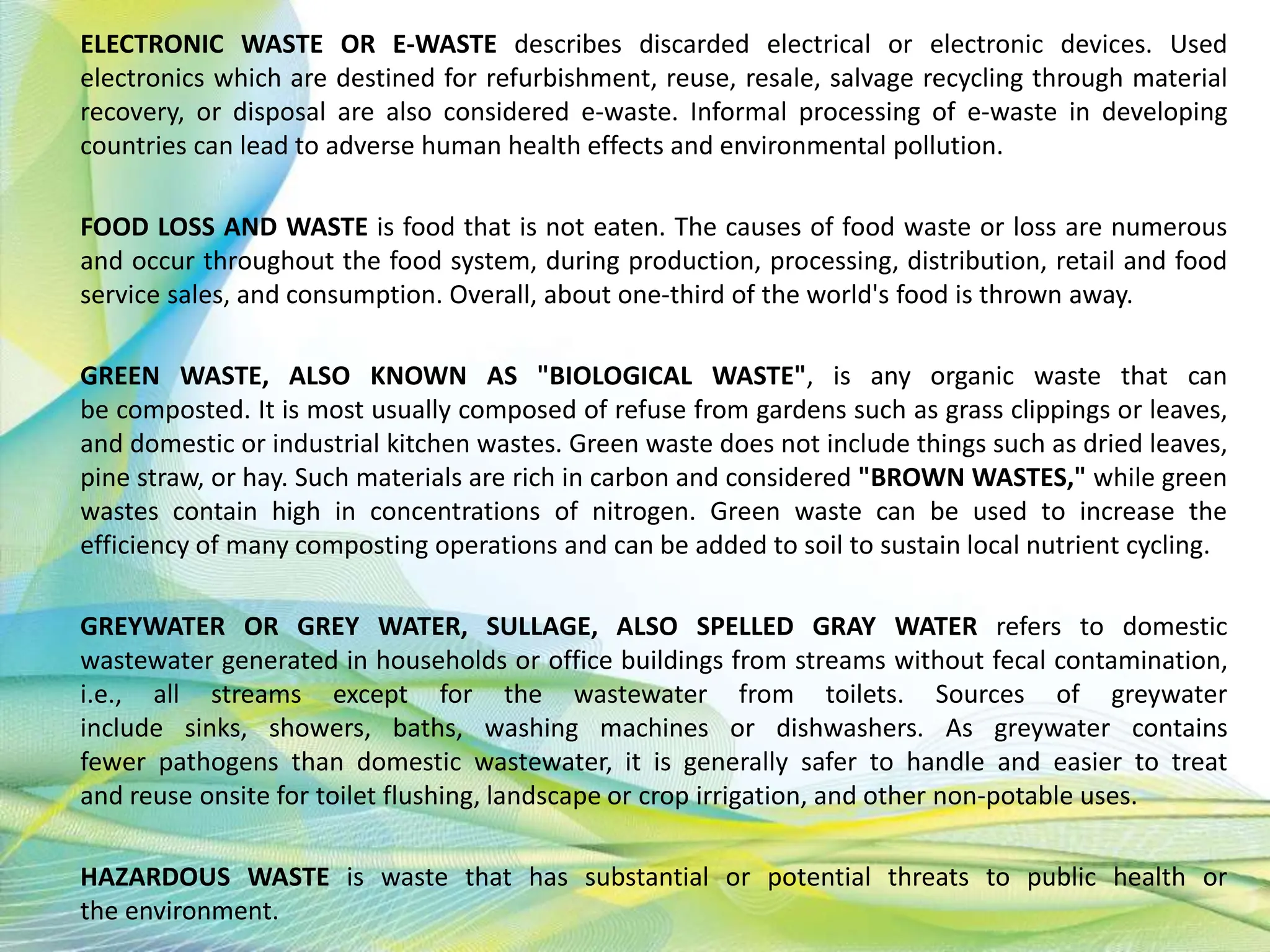WASTE WASTE MANAGEMENT REDUCE, REUSE AND RECYCLE.ppt