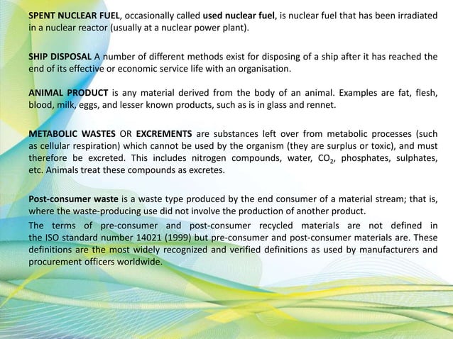 WASTE WASTE MANAGEMENT REDUCE, REUSE AND RECYCLE.ppt