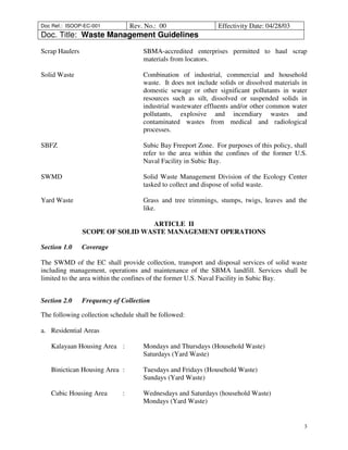 Waste management guidelines | PDF