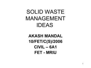 Waste management ideas | PPT