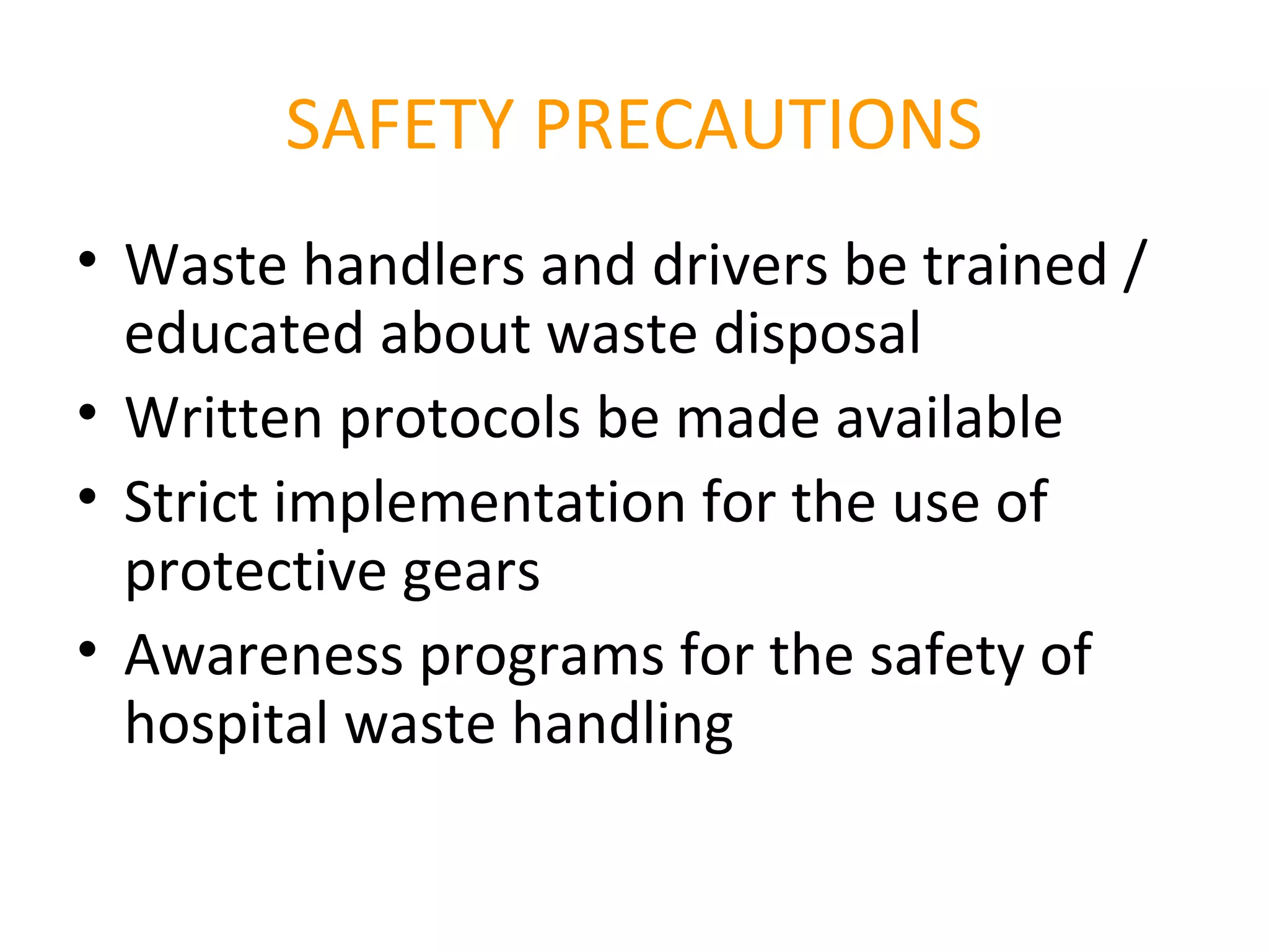 Waste management in hospital | PPT