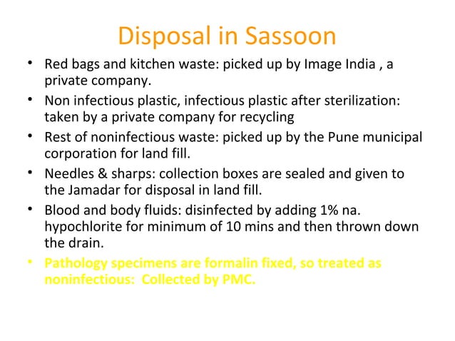 Waste management in hospital | PPT