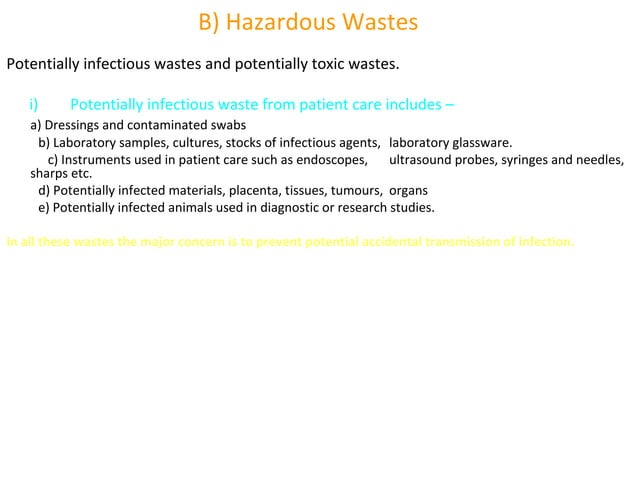 Waste management in hospital | PPT