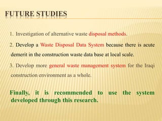 Waste management on construction sites | PPTX