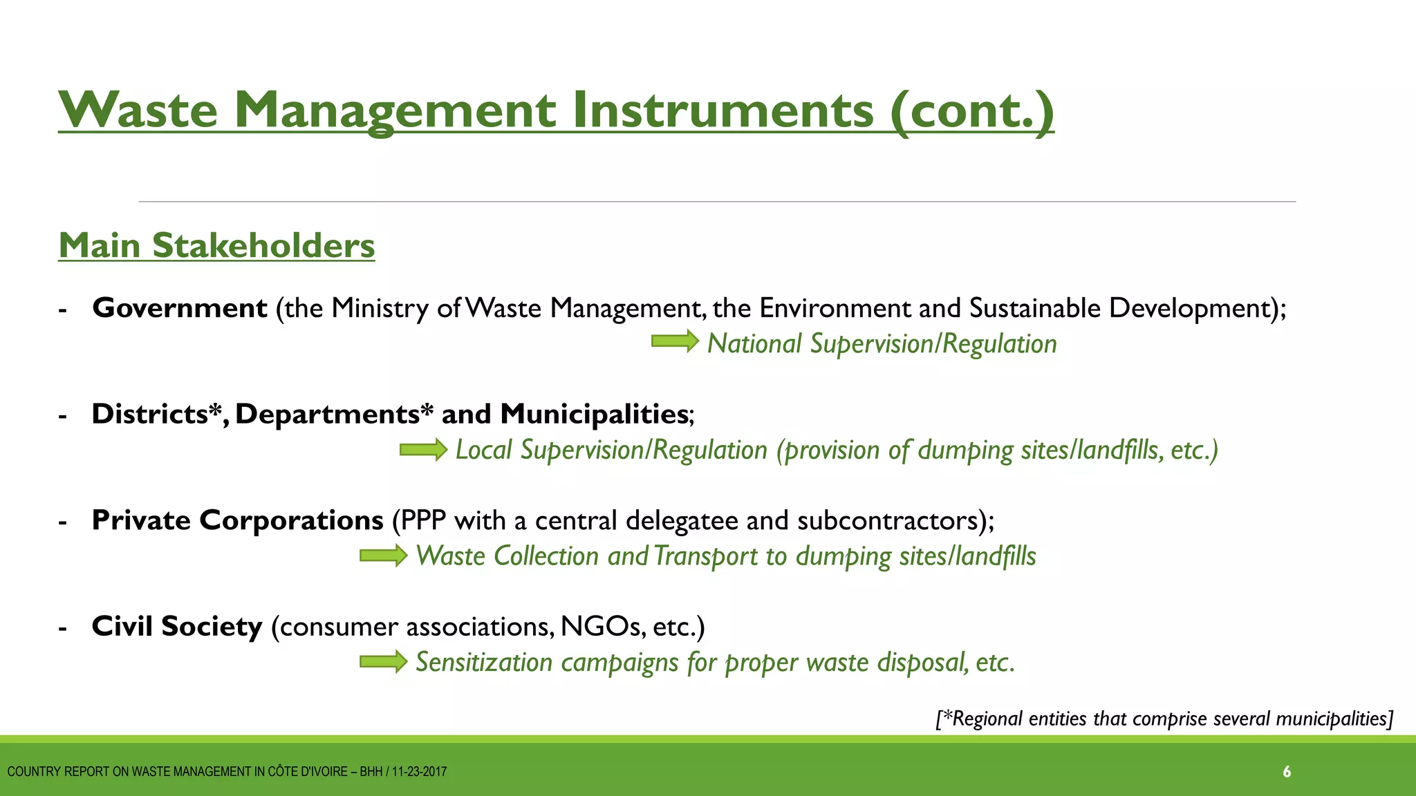 Waste Management in the Ivory Coast, an Overview | PDF