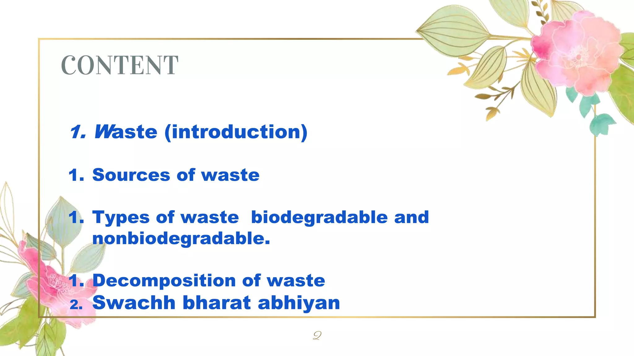 Waste management ppt | PPTX