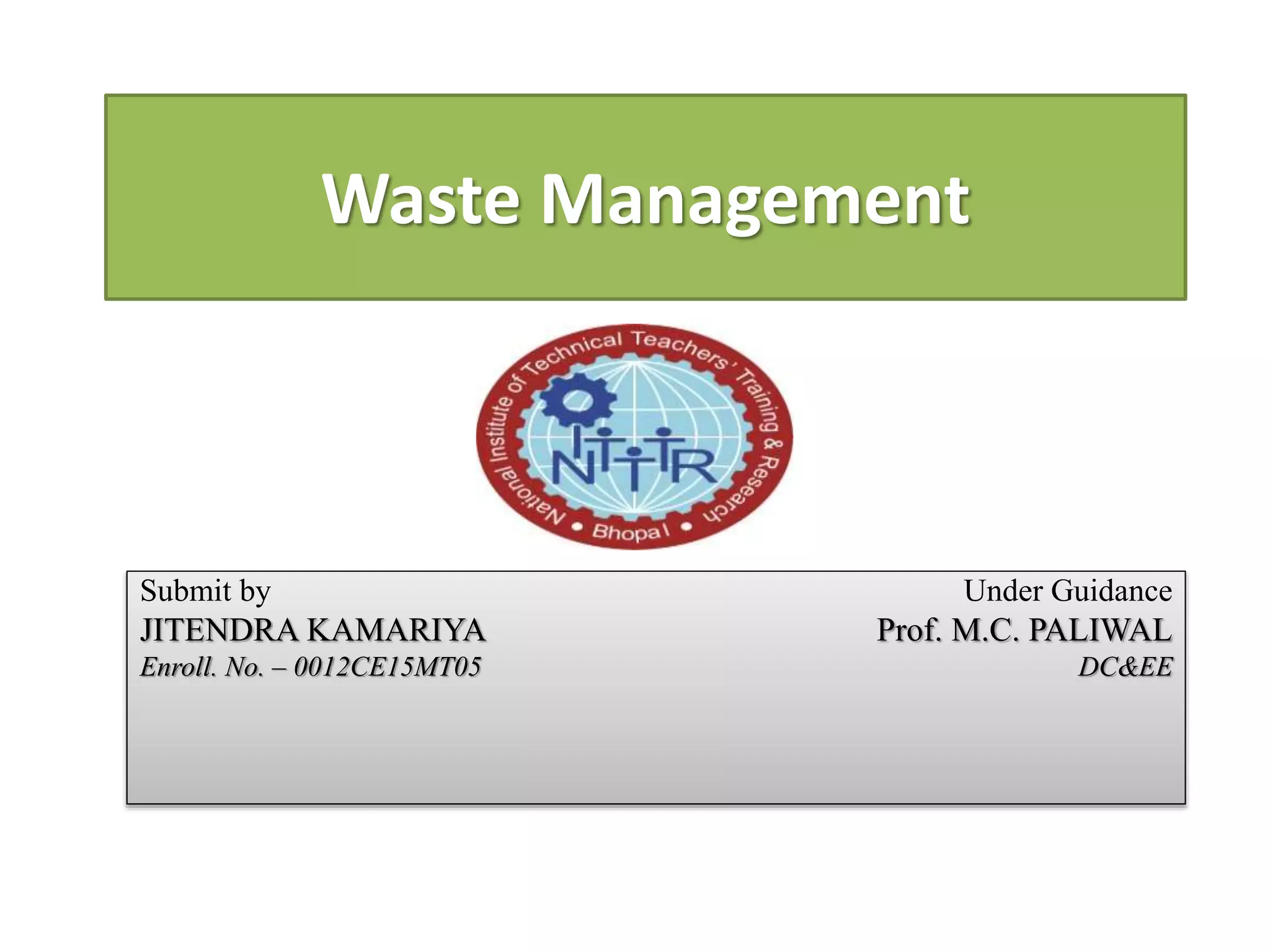 Waste management ppt | PPTX