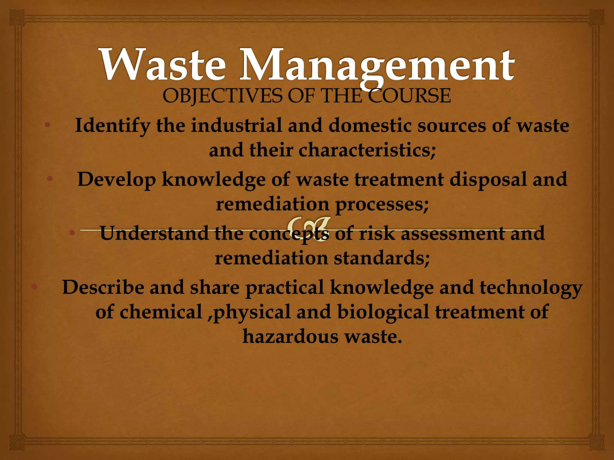 Waste management presentation | PPTX