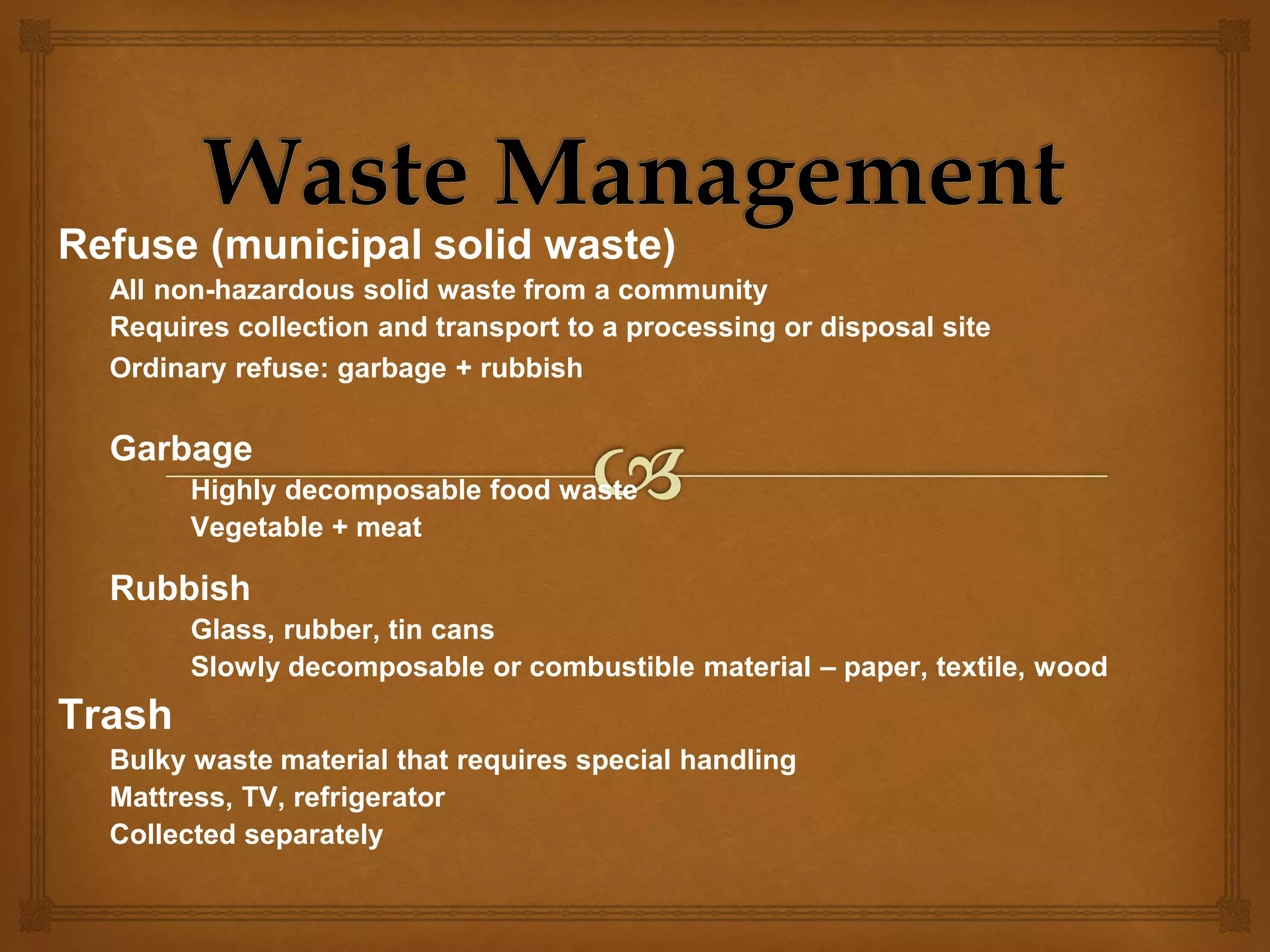 Waste management presentation | PPTX