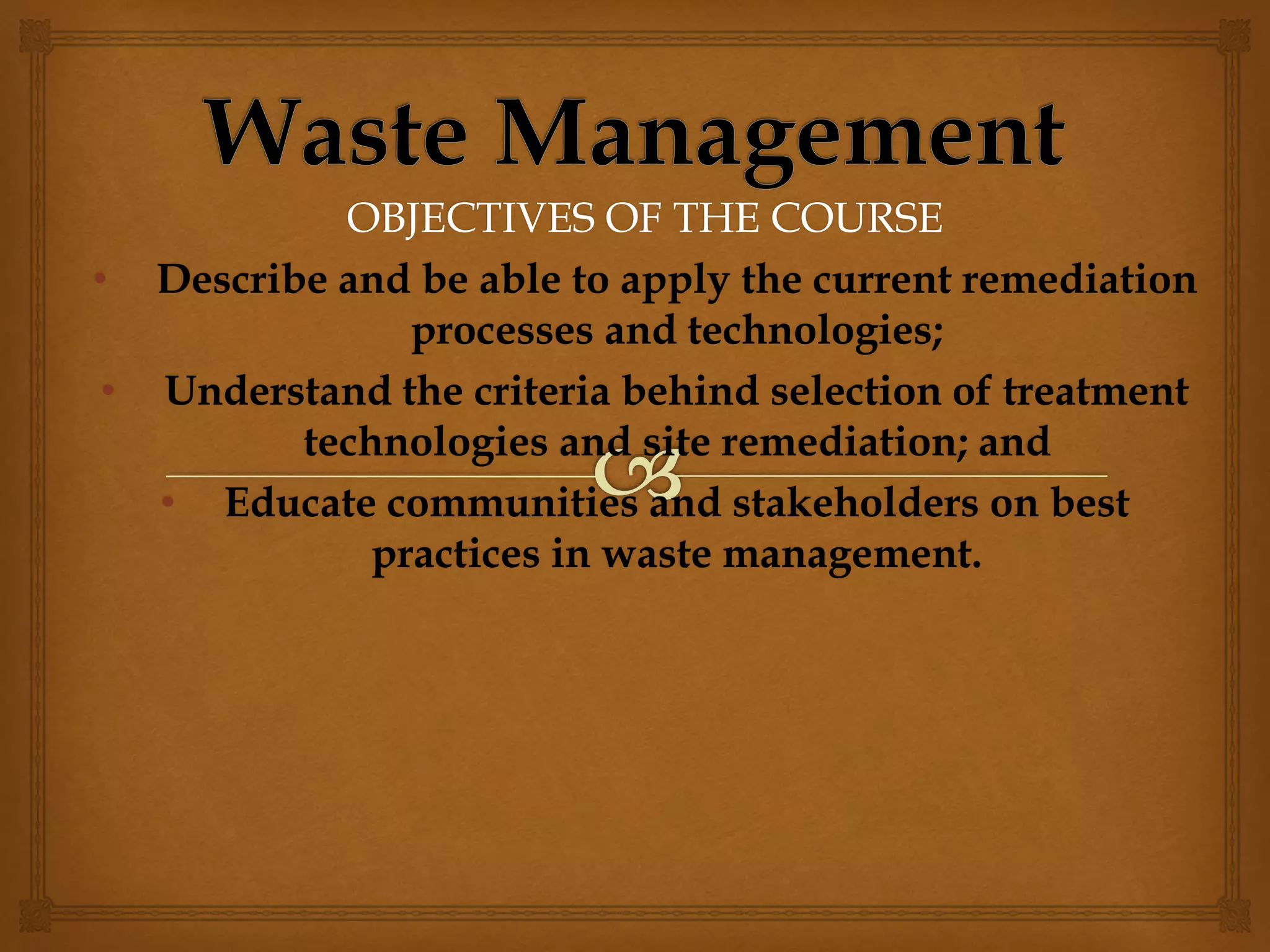 Waste management presentation | PPTX