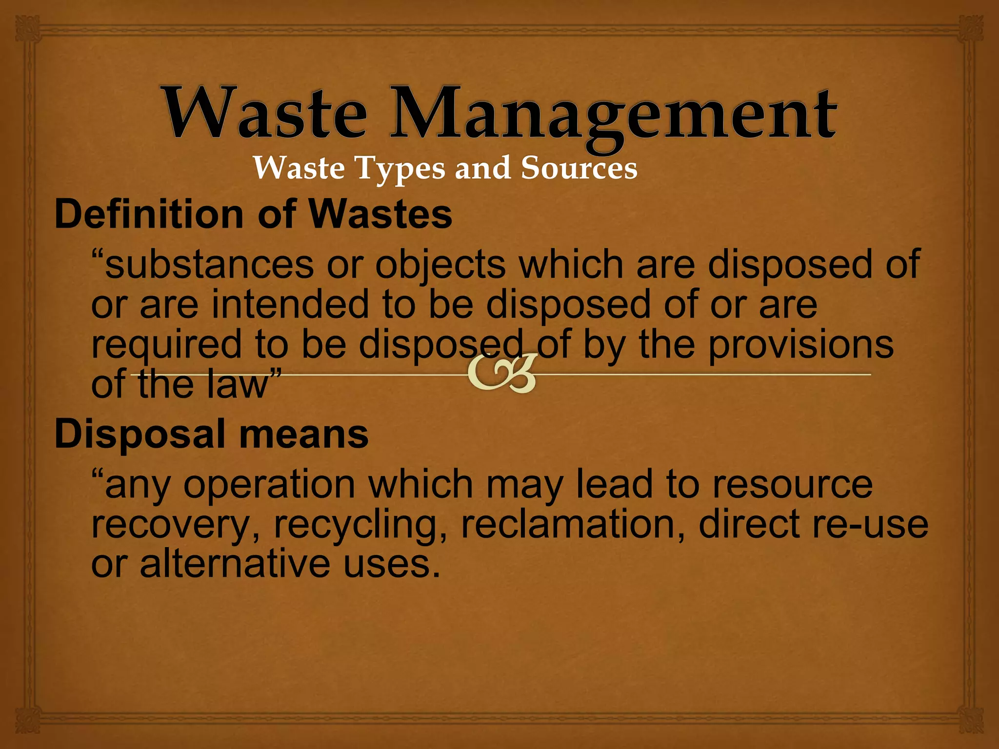 Waste management presentation | PPTX