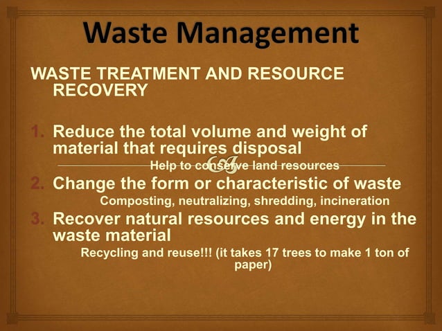 Waste management presentation | PPTX | Indoor Environmental Quality ...
