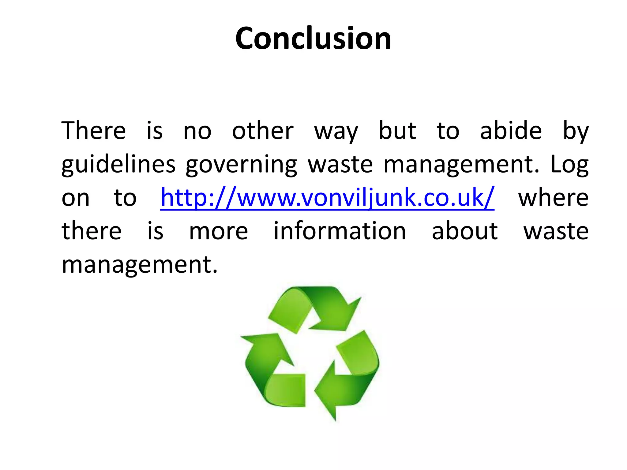 Waste management principles | PPTX