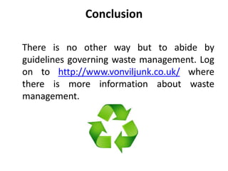 Waste management principles | PPTX