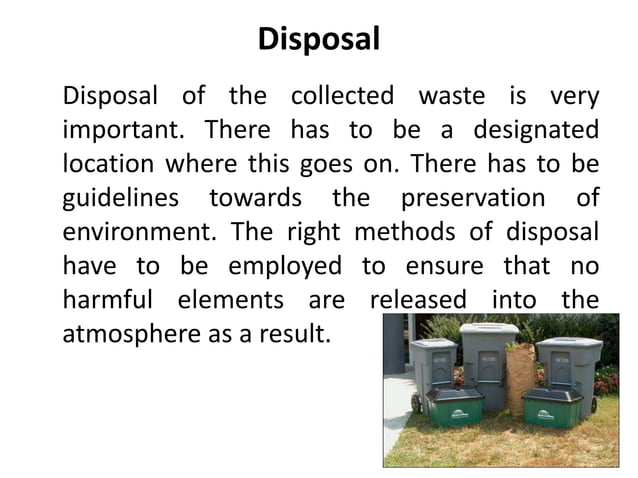 Waste management principles