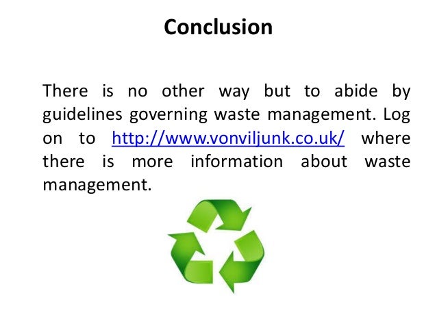 Waste management principles