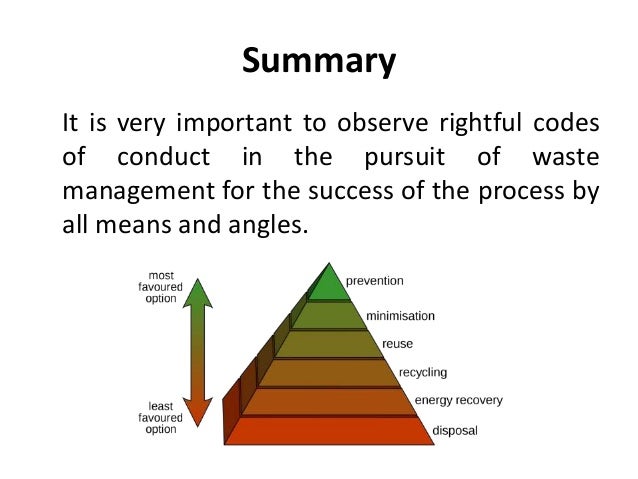Waste management principles