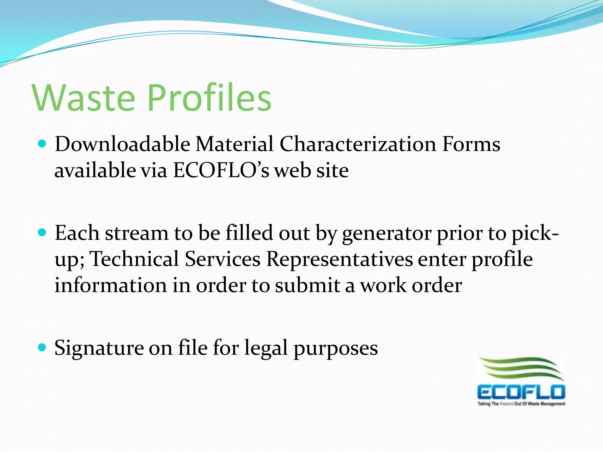 ECOFLO- Hazardous Waste Management Process | PPTX